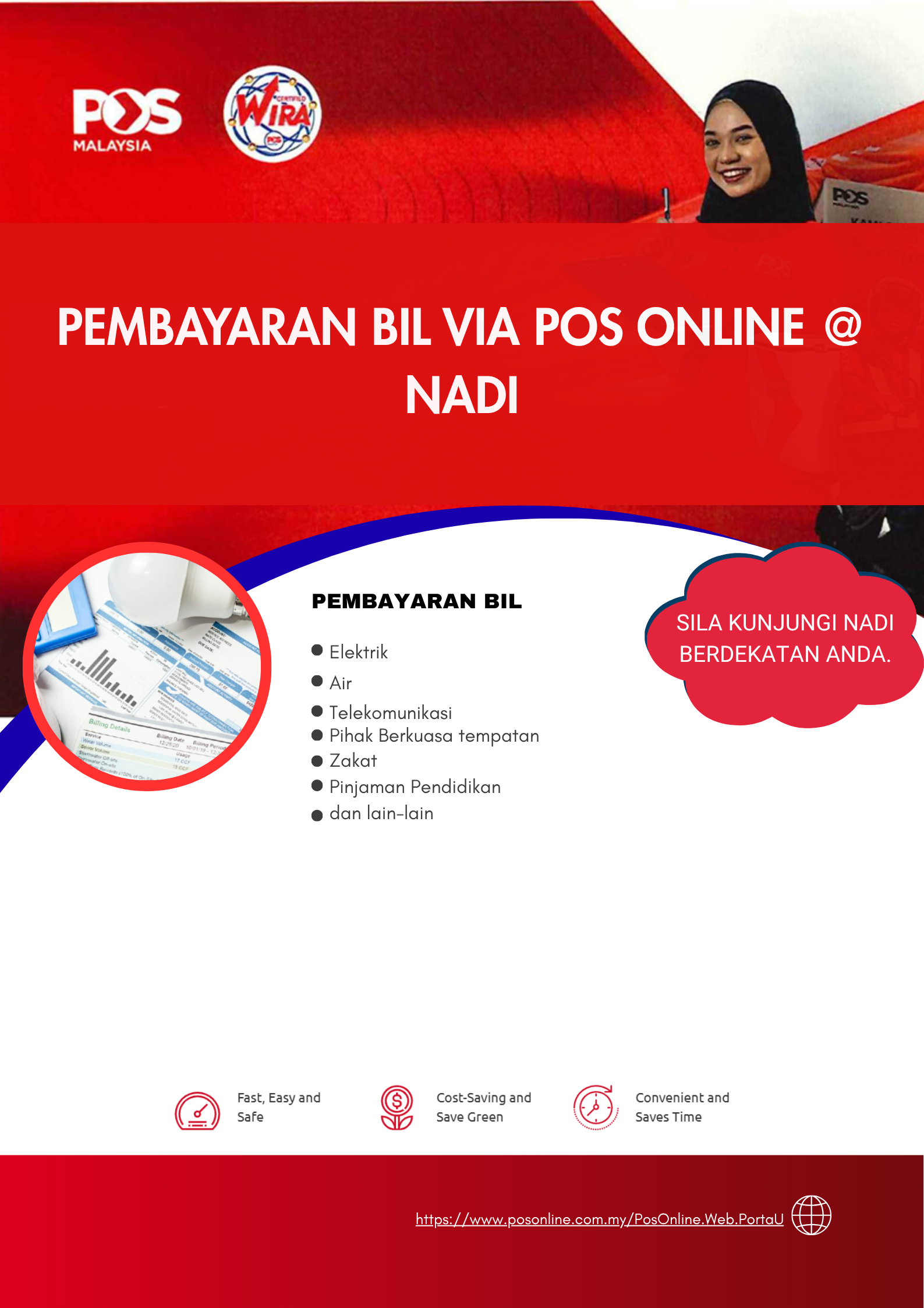 Pembayaran Bil Via Pos Online @ NADI – NADI Sim-Sim